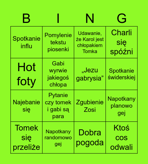 OWF bingo Card
