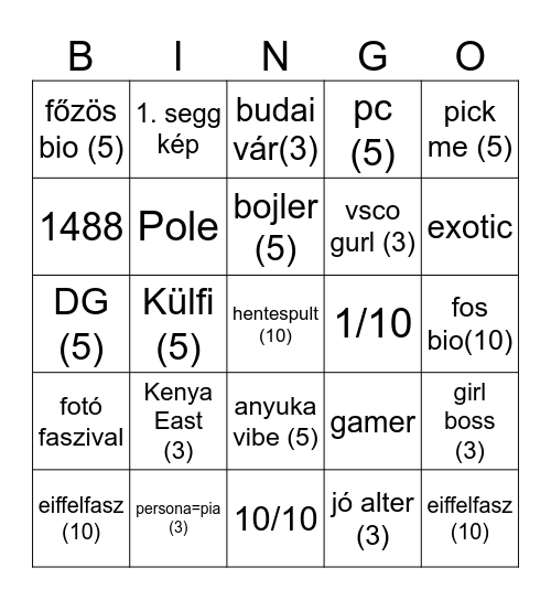 TB Bingo Card