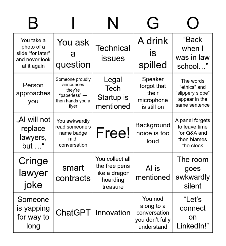 Future Law Bingo Card