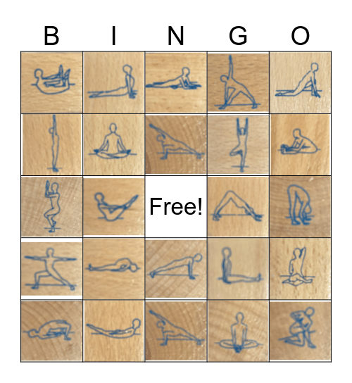 Yoga Bingo Card