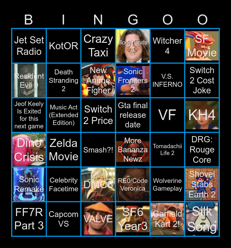 Summer Gamer Fester Bingo Card