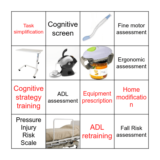 Occupational Therapy :) Bingo Card
