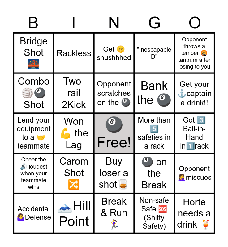 All Night Wong Bingo Card