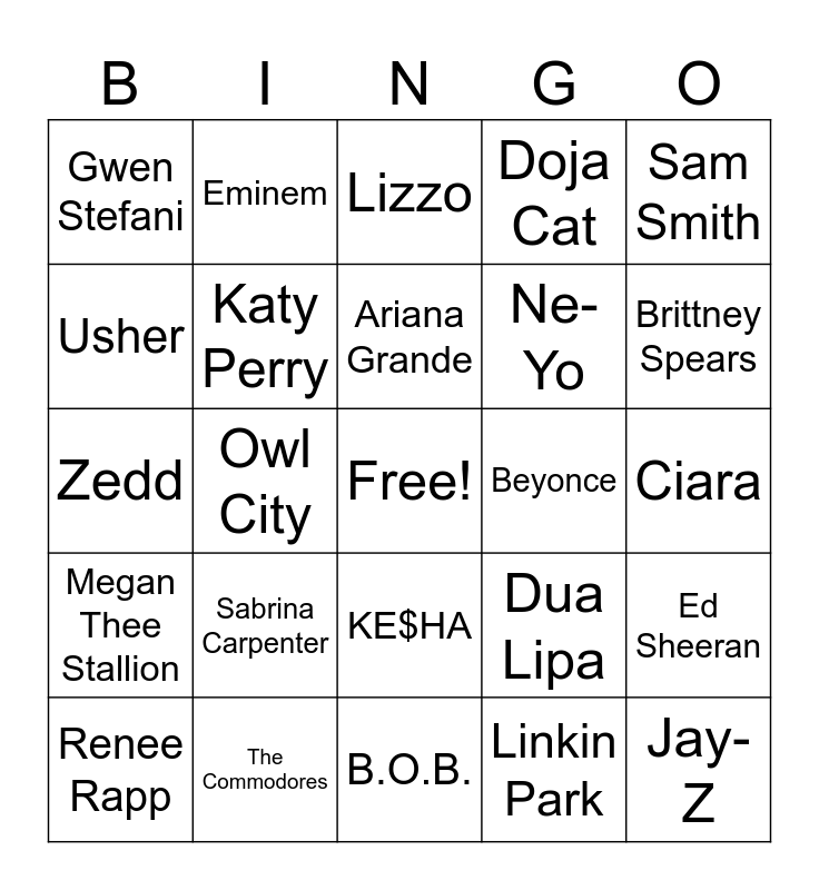 Public Vibes Mixed Crowd Bingo Card