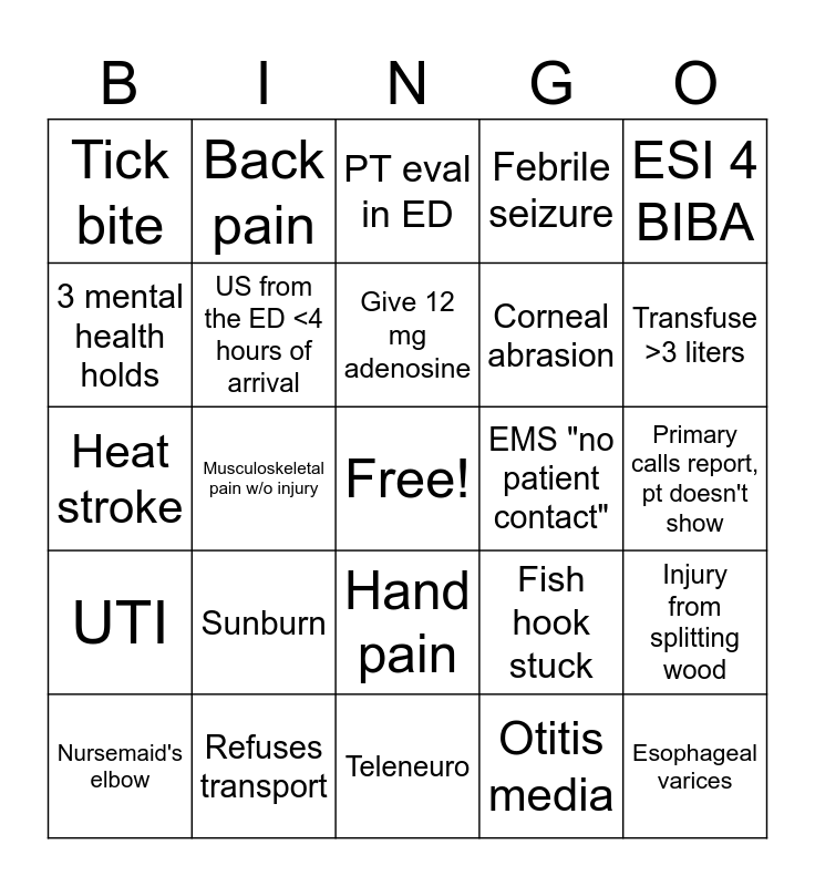 June Bingo Card