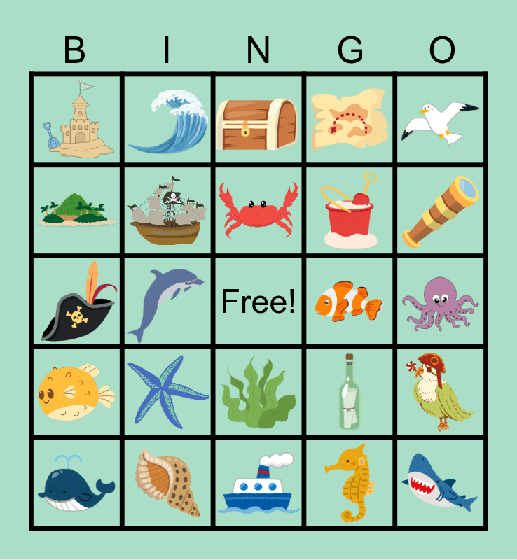 Island Adventure Bingo Card