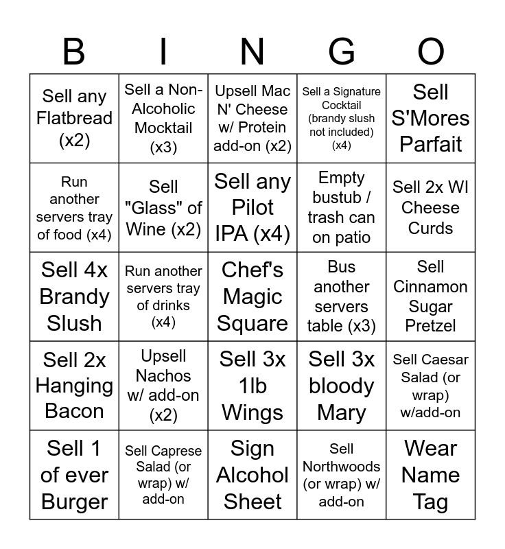 Guest Path Bingo! Bingo Card