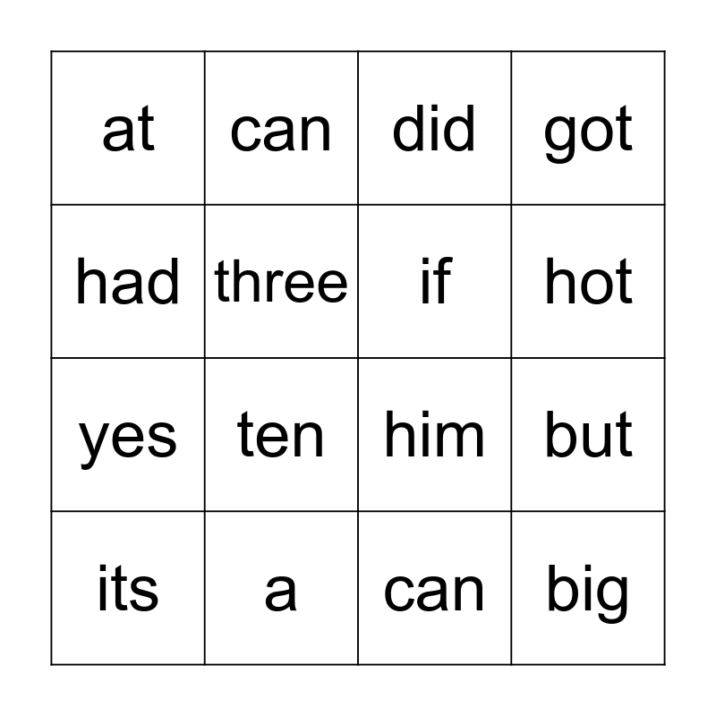CKLA Skills Unit 6 SIght and Tricky Words Bingo Card