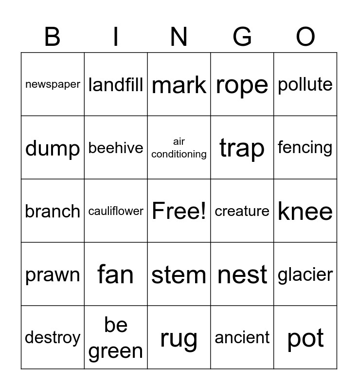 WW 4 - last meeting Bingo Card
