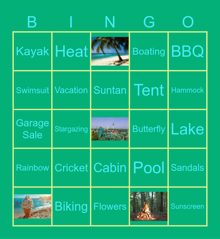 Summer Bingo Card