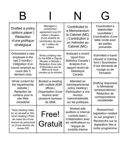 Workplace Bingo Card: ''Find Someone Who...'' Bingo Card
