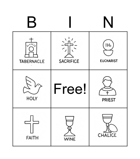 Corpus Christi Bingo Card