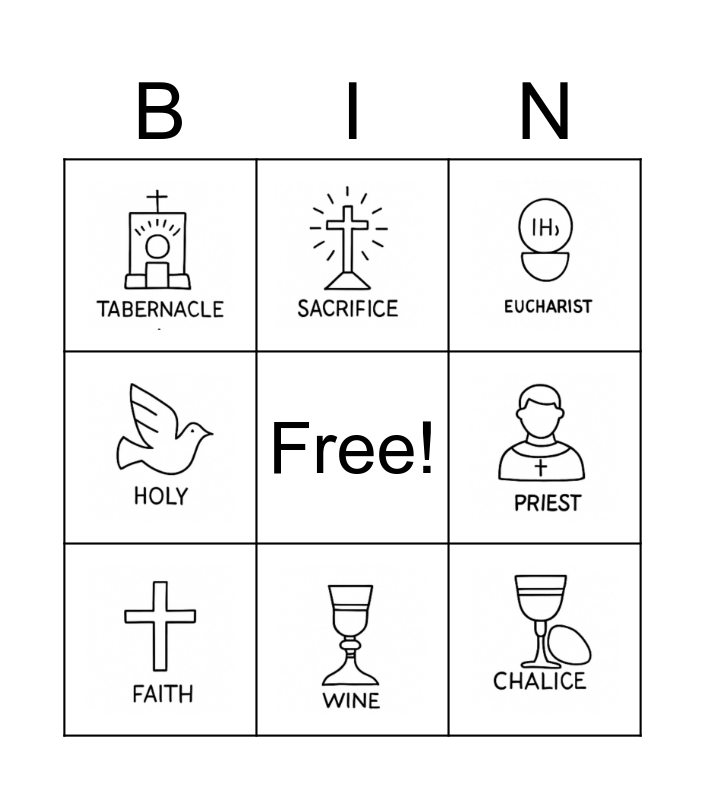 Corpus Christi Bingo Card