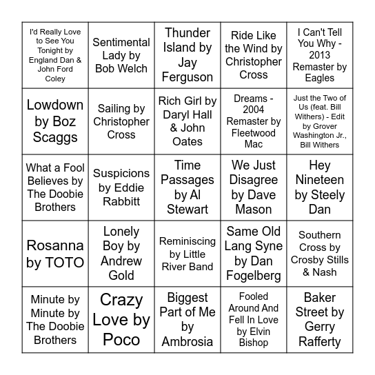 Better on a Boat Bingo Card