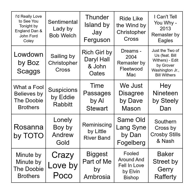 Better on a Boat Bingo Card