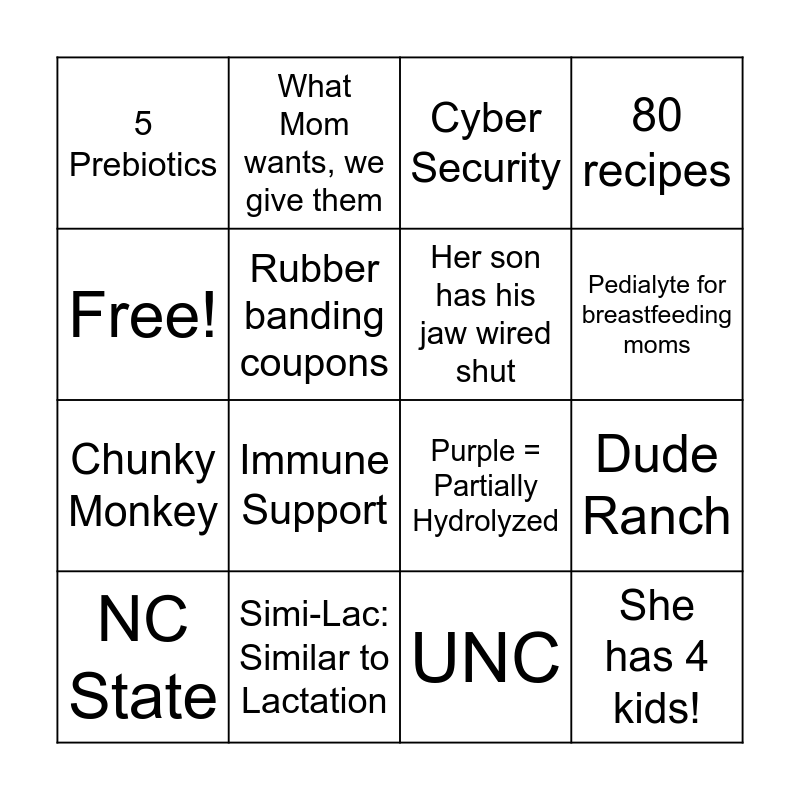 Kelly Bradshaw Bingo Card