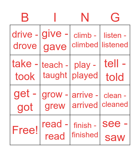 PU3 - UNIT 2 Bingo Card