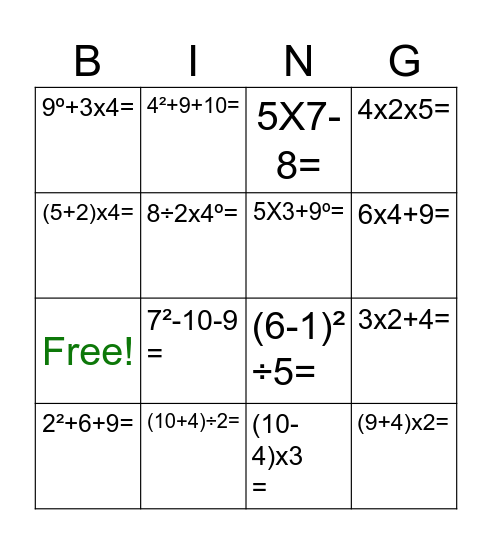Bingo do Essentials Bingo Card