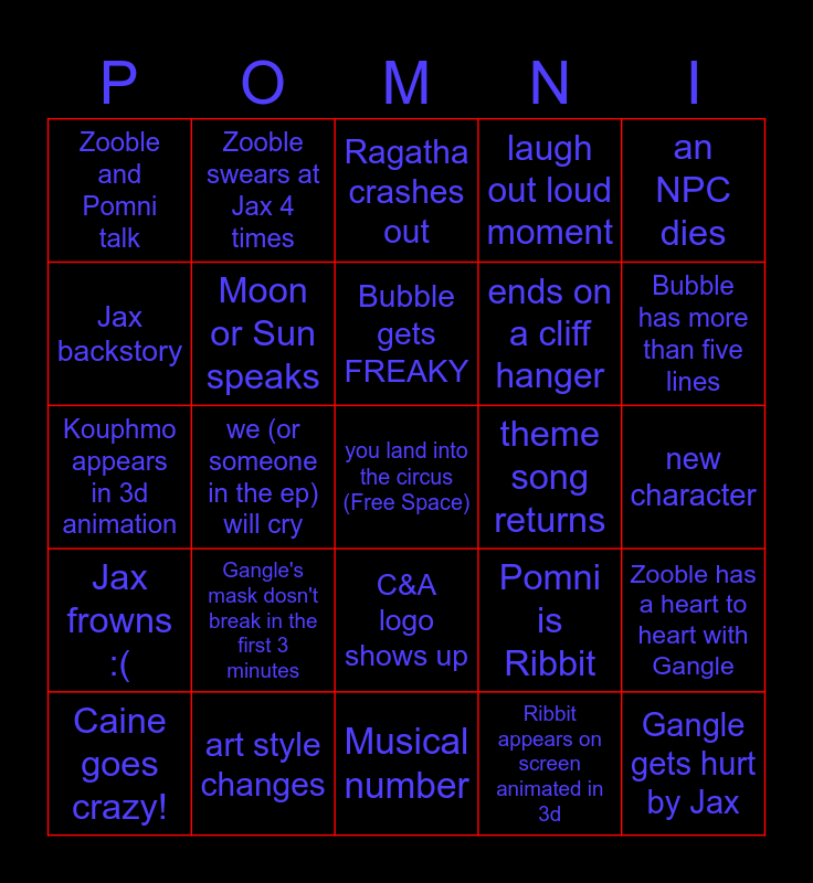 TADC EP.5 BINGO Card
