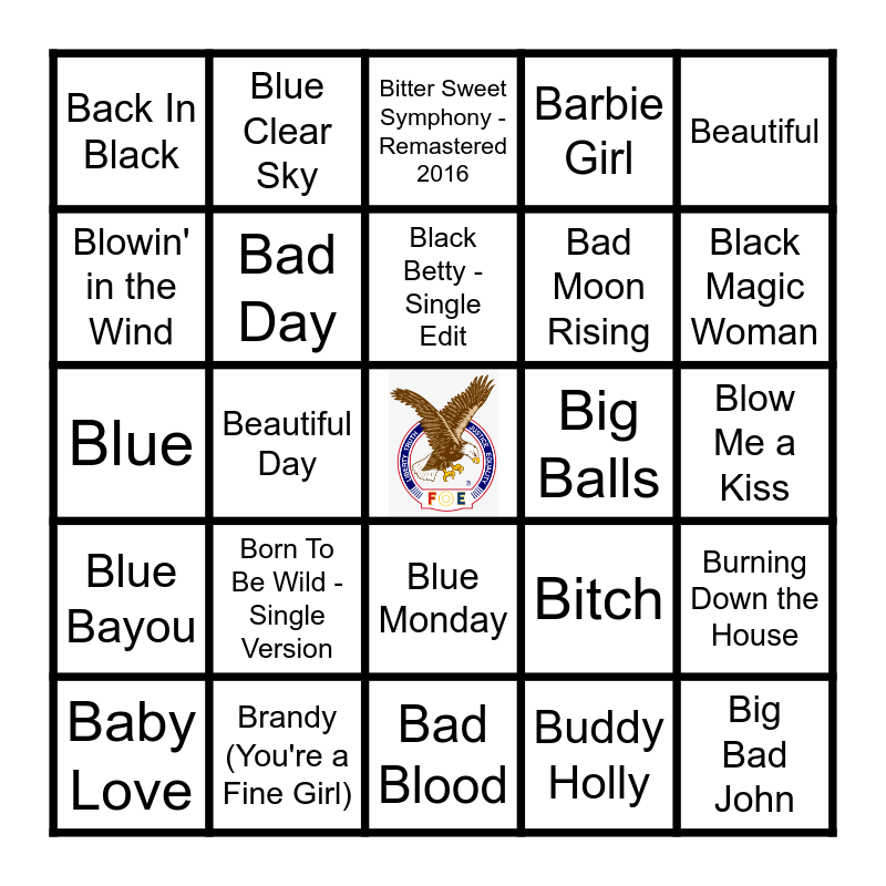B Bingo Card