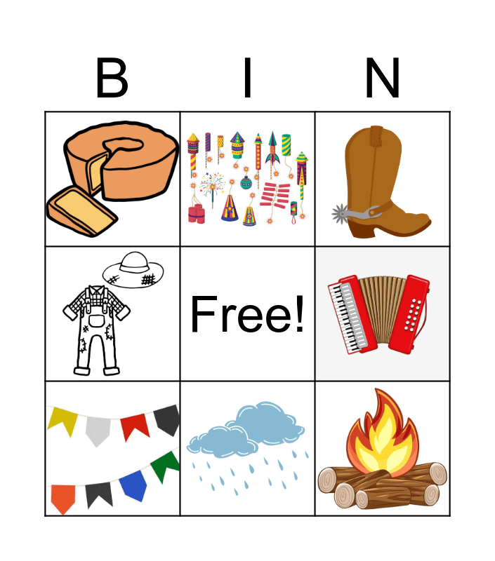 Saint John Bingo Card