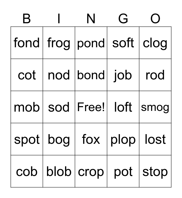 UFLI L 37 (b) Mixed Review Bing0 Bingo Card