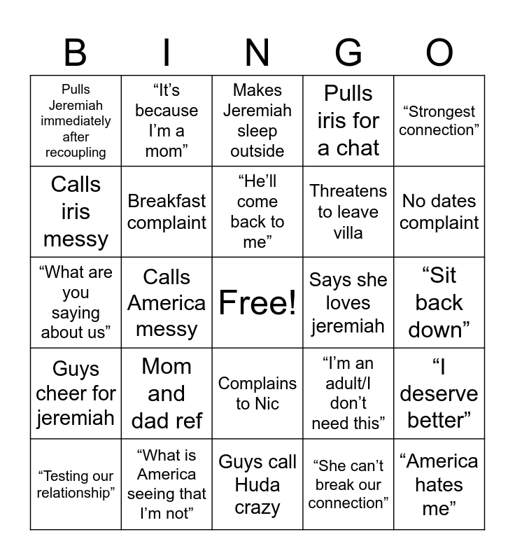 GENERATIONAL CRASHOUT Bingo Card