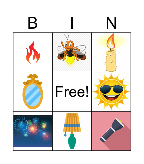 Light Bingo Card