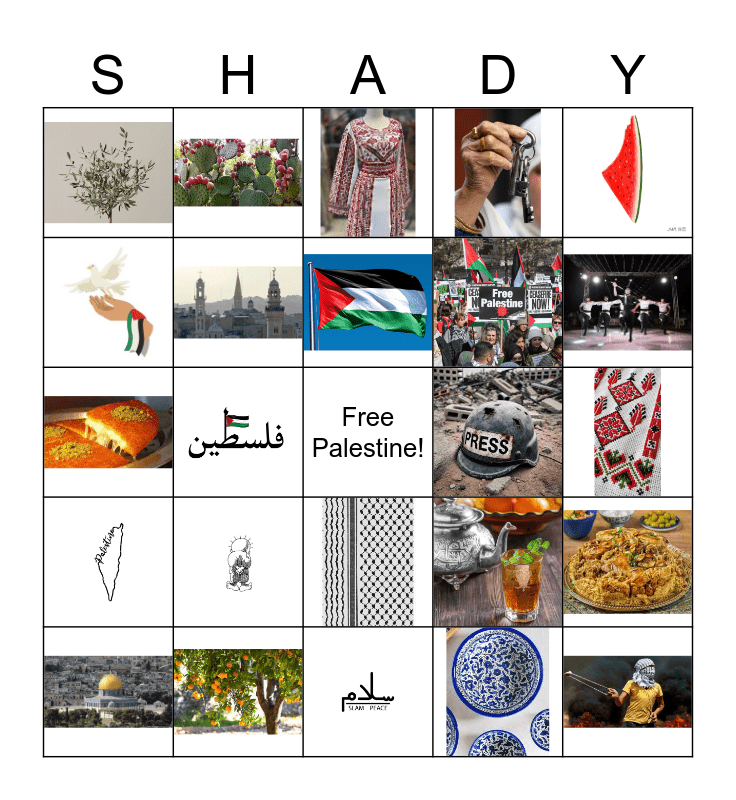 Shady's First Bingo! Bingo Card