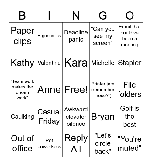 Fun Friday for Programs & Club Ops Bingo Card