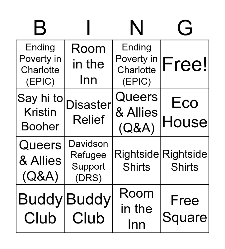 Beyond the Bubble Bingo Card