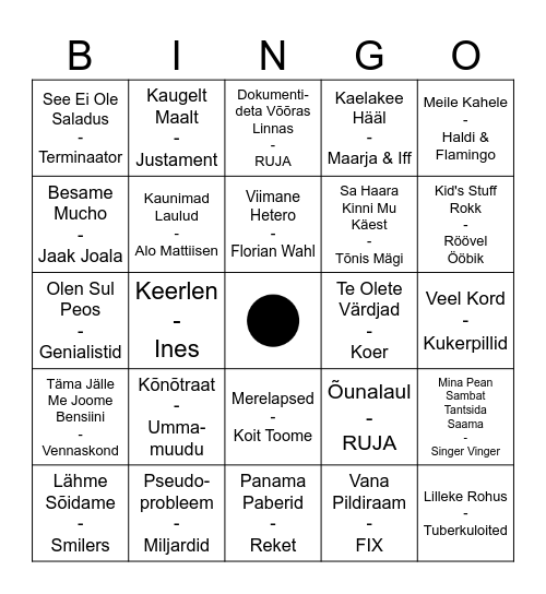 Musabingo 7 Bingo Card
