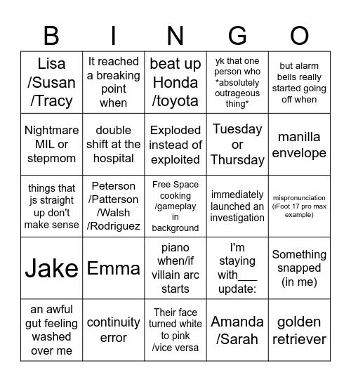 AI YT shorts stories bingo Card