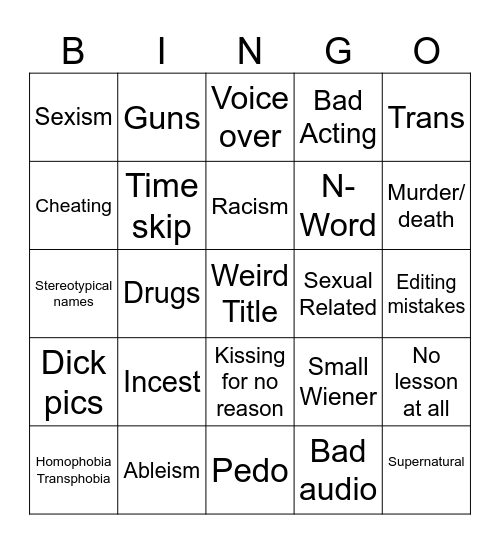 Tomorrow's Teaching's Bingo Card