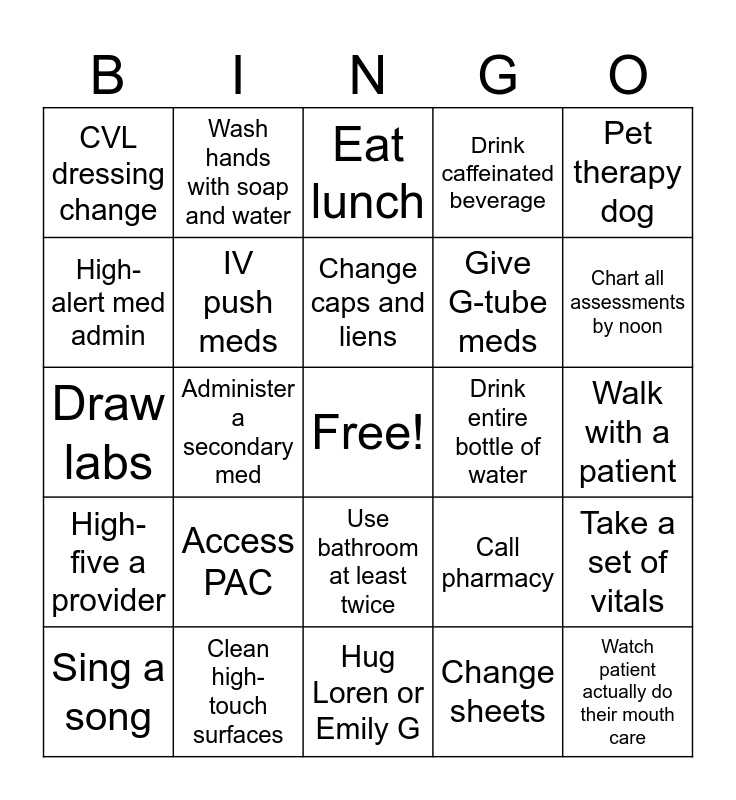 6/19 BINGO Card