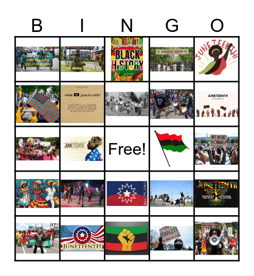 Juneteenth Bingo Card