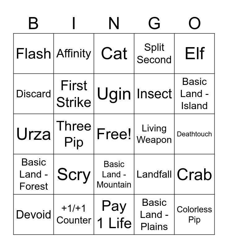Modern Horizons 3 Bingo Card