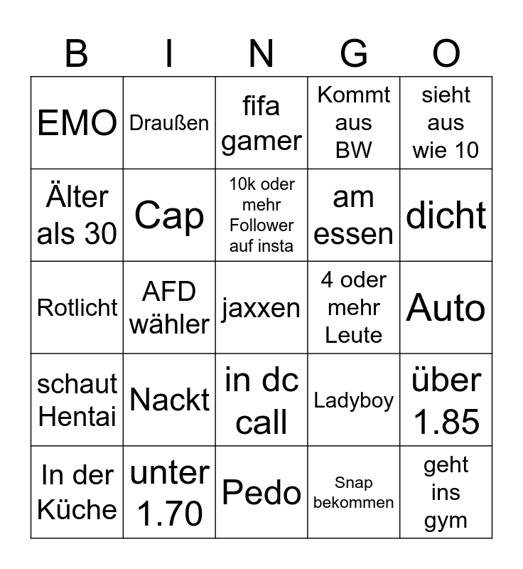OME Bingo Card