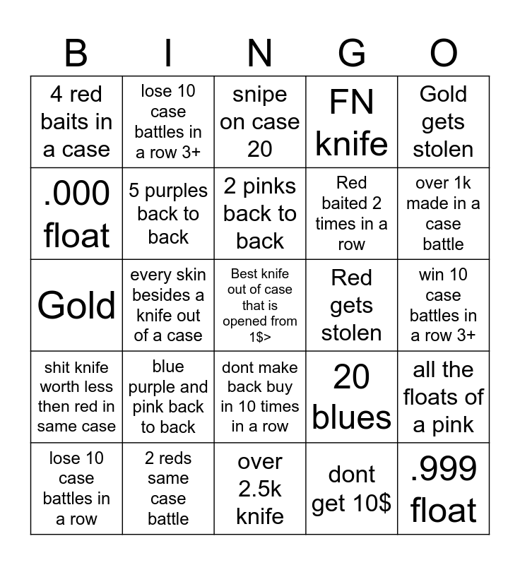 pain and suffering Bingo Card