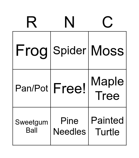 Identification Bingo! Bingo Card