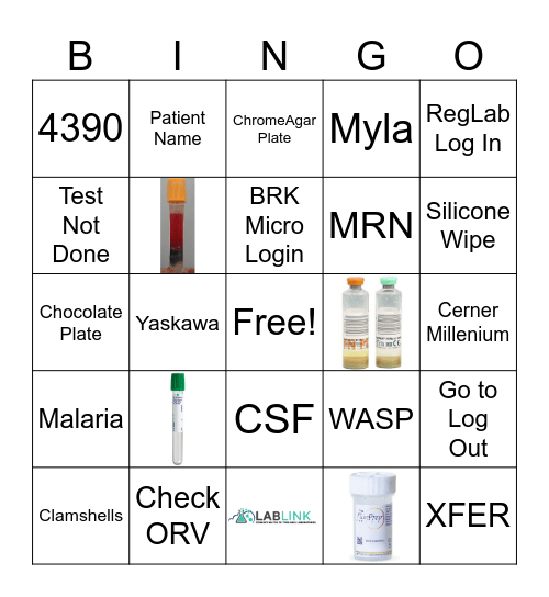 Lab Lingo Bingo Card