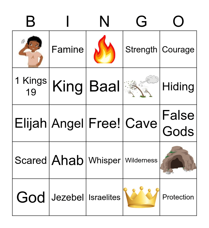Elijah Bingo Card