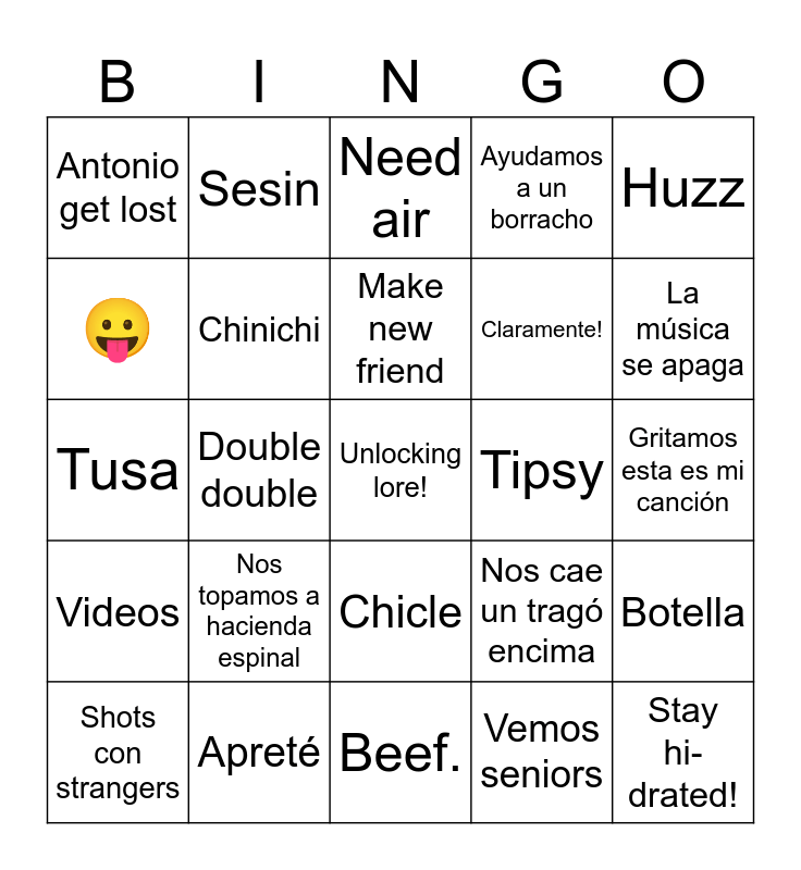 Super duper side quest 😛 Bingo Card