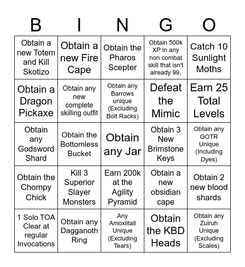 Duke Solo BINGO Card