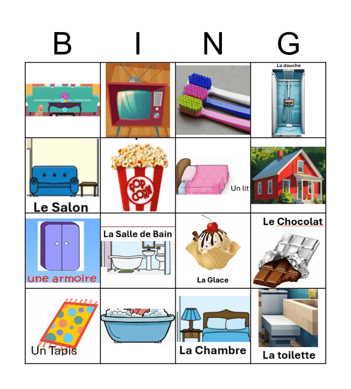 La Maison Bingo Card