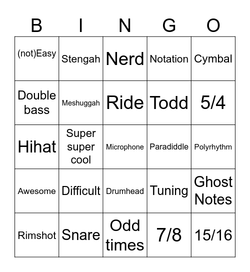 AE BIngo Card