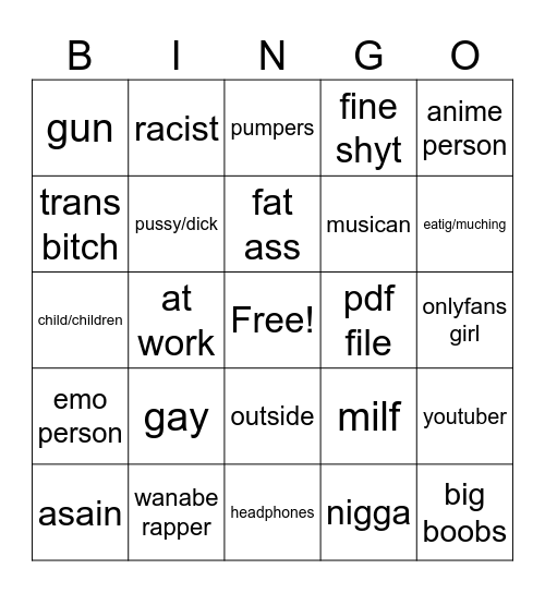 monkey bingo Card