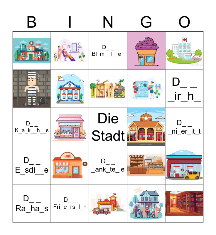 Die Stadt Bingo Card