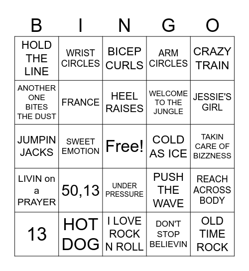 WILD CARD BINGO Card