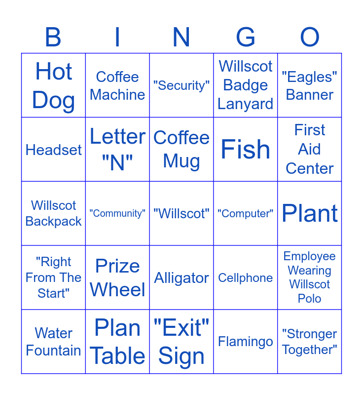 Orlando Shared Services Bingo Card